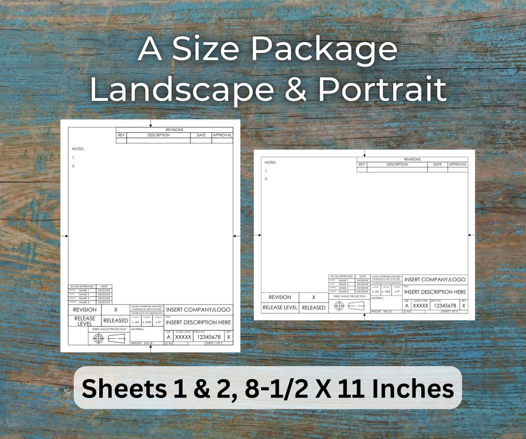 Visio Format Package Deal, ASME Y14 Format, ANSI A Size Engineering ...