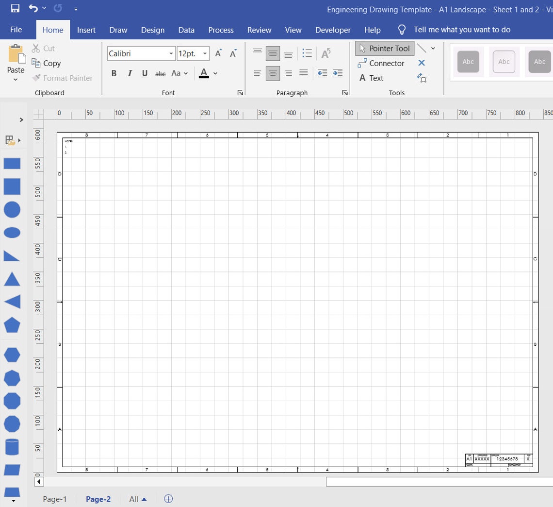 Visio Format Engineering Drafting, Drawing, Schematic or Blueprint ...