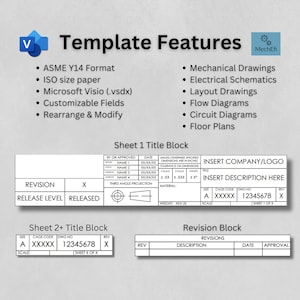 Visio Package Deal, ISO A4 Size Engineering Drafting, Drawing ...