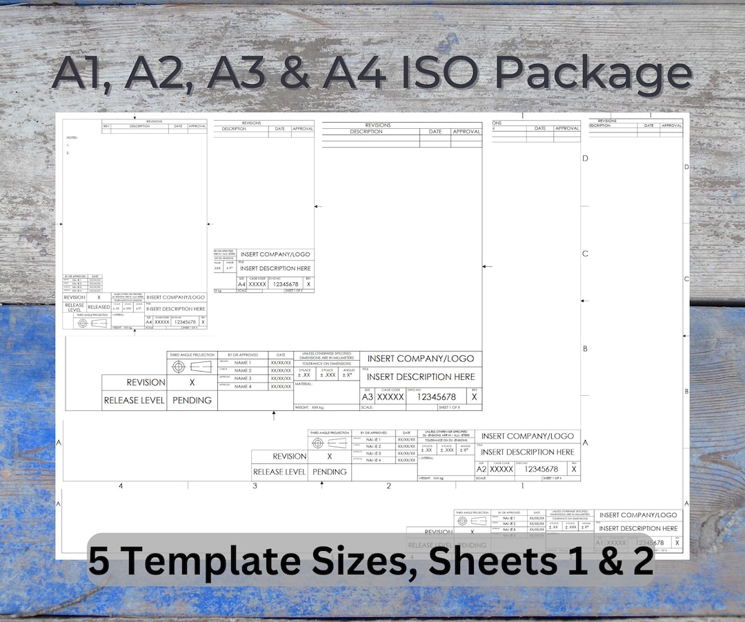 Visio Format Package, ISO A1 A2 A3 A4 Size Engineering Drafting ...