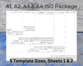 Visio Package Deal, ASME Y14 Format, ANSI A B C D E Size Engineering ...