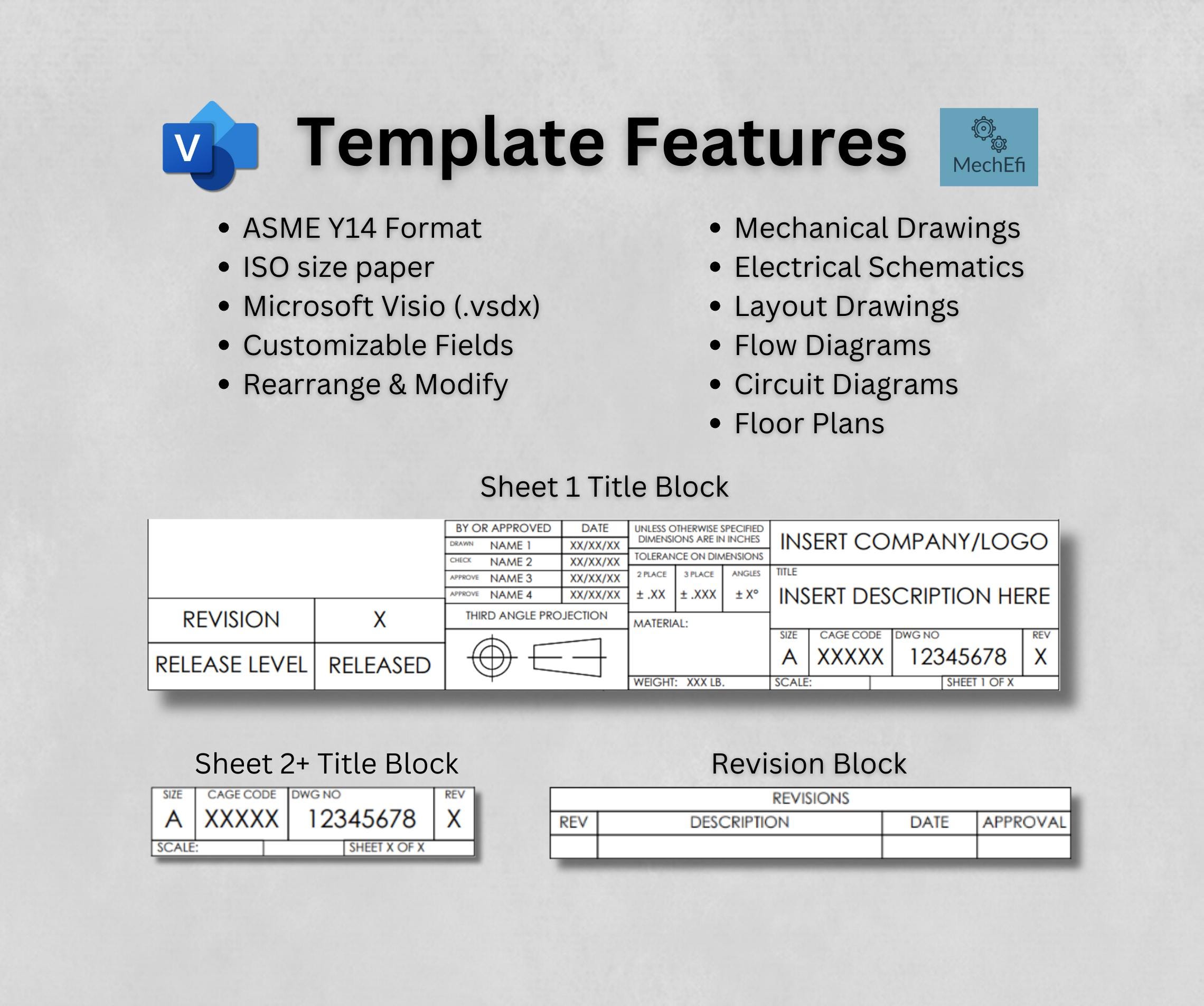 Visio Format Engineering Drafting, Drawing, Schematic or Blueprint ...