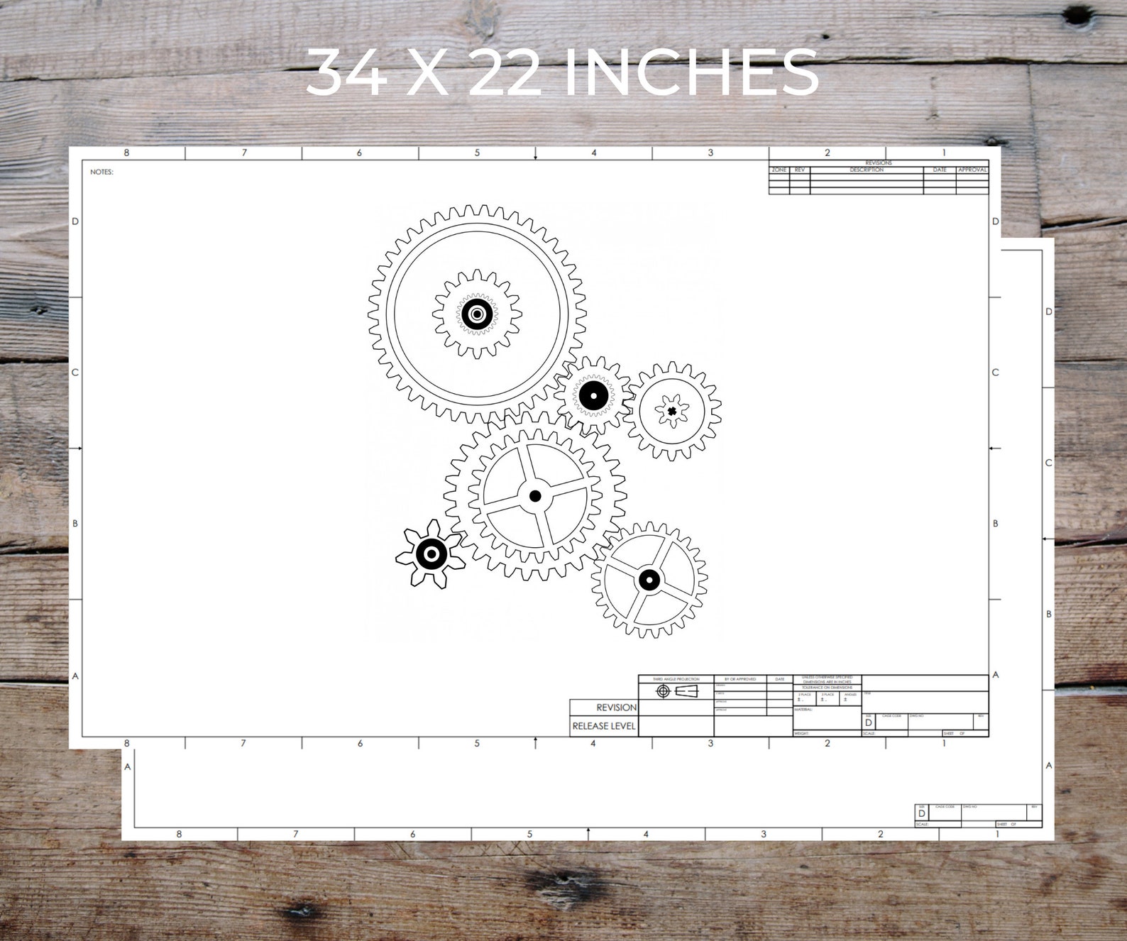 Printable Engineering Drafting, Drawing, Schematic or Blueprint ...