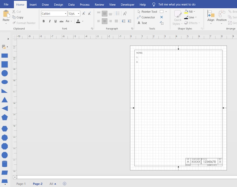Visio Format Engineering Drafting, Drawing, Schematic or Blueprint ...