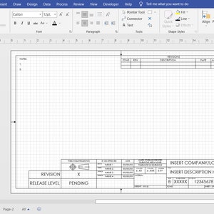 Visio Format Engineering Drawing, Schematic or Blueprint Template ...