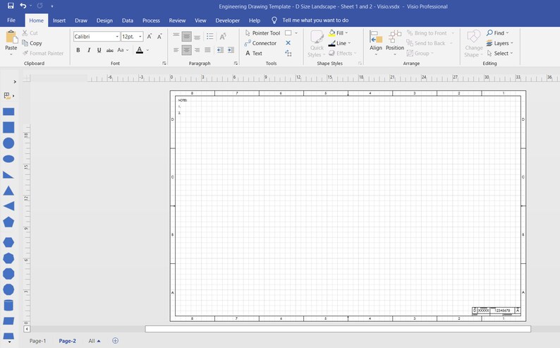 Visio Format Engineering Drafting, Drawing, Schematic or Blueprint ...