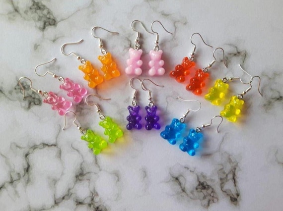 Gummy Bear Earrings. Unusual Quirky Cute Funny Kawaii Earrings Etsy