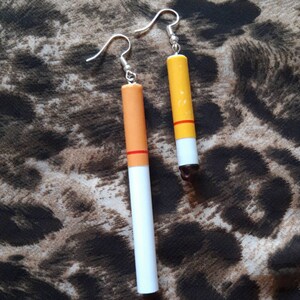 Cigarette Earrings Quirky Earrings Funny Earrings Weird Novelty ...