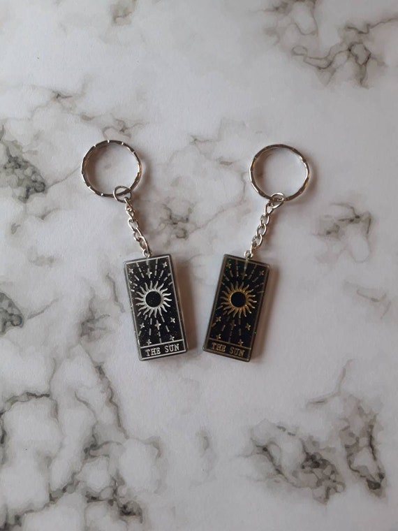 Tarot card keyring. Cute quirky kawaii funny unusual keyring | Etsy