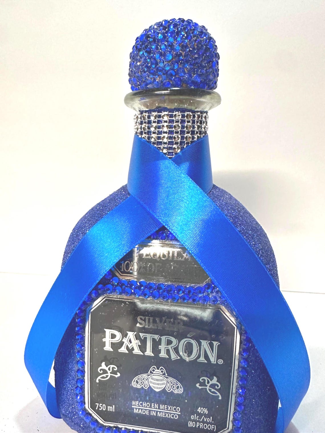 Something Blue Bridal Patron Gift, 750 ML Size Bottle, Glittery ...