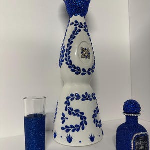 Bedazzled Sparkly Shimmery Clase Azul Tequila Bottle EMPTY, Clase Azul ...