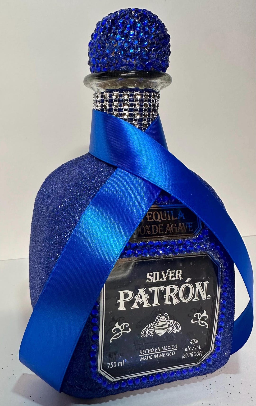 Something Blue Bridal Patron Gift, 750 ML Size Bottle, Glittery ...