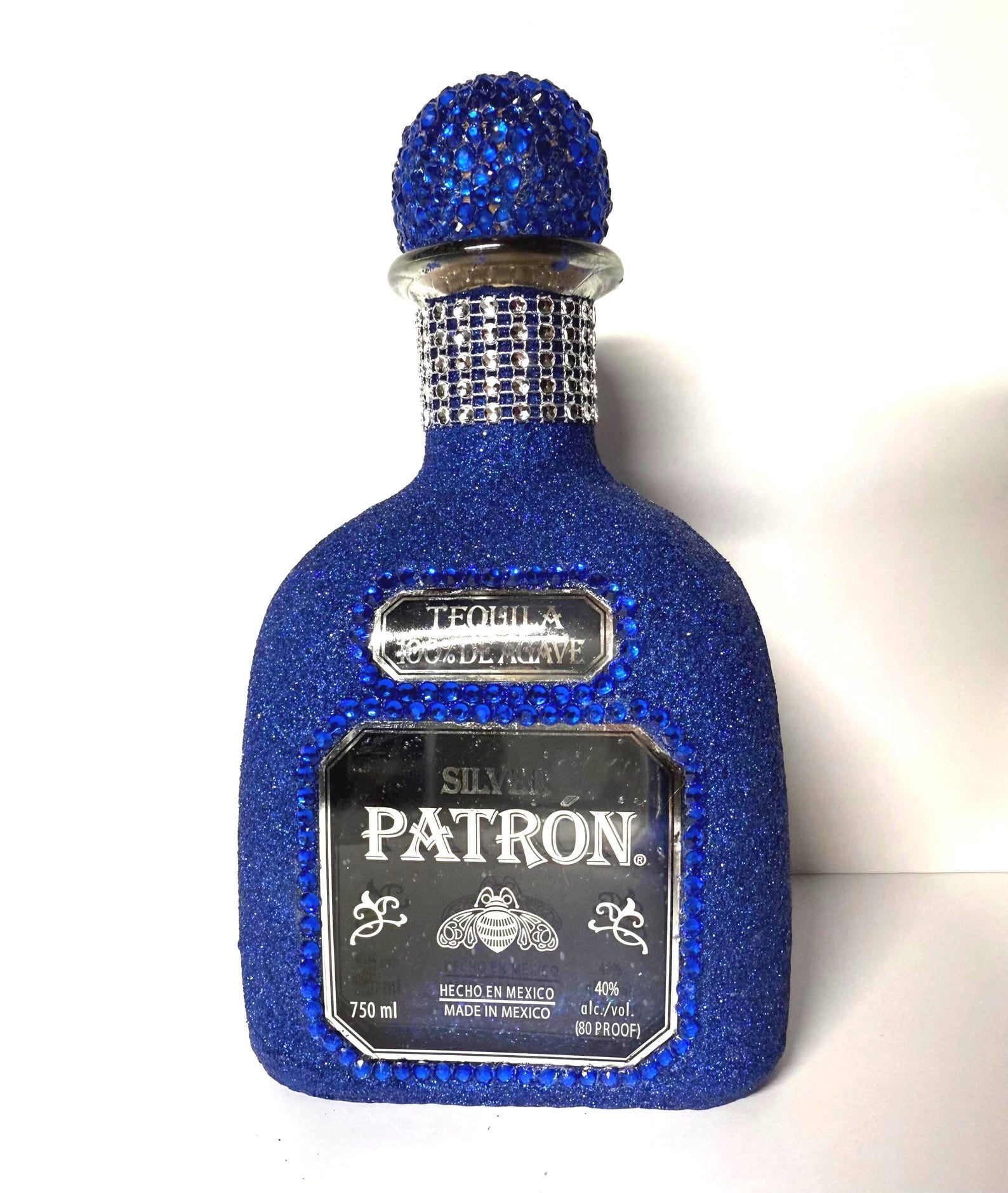 Something Blue Bridal Patron Gift, 750 ML Size Bottle, Glittery ...