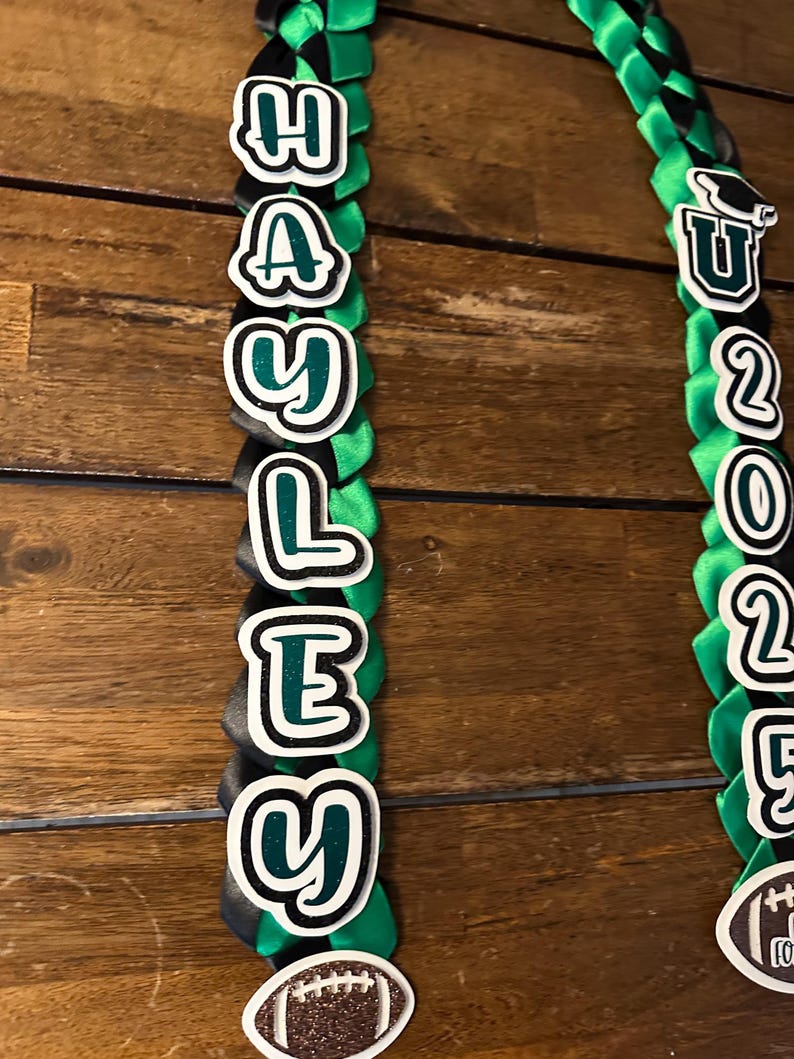 Flag Football Graduation Open Lei, Senior Night Flag Football Lei ...