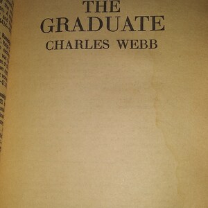 The Graduate by Charles Webb - Etsy