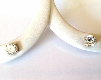 Fake diamond studs | Etsy