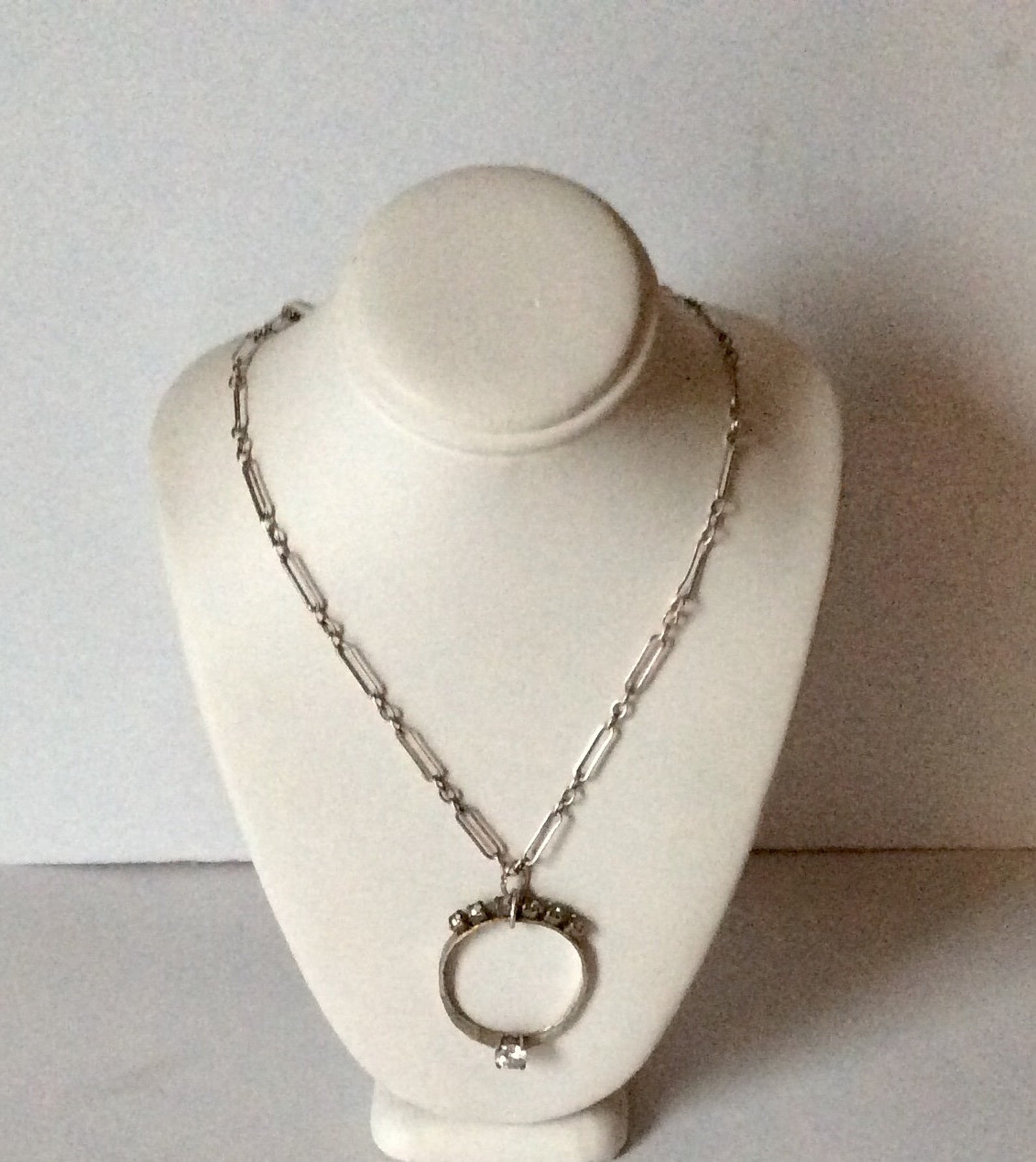 Collar de clip de papel Sterling Sliver collar de collar de - Etsy España
