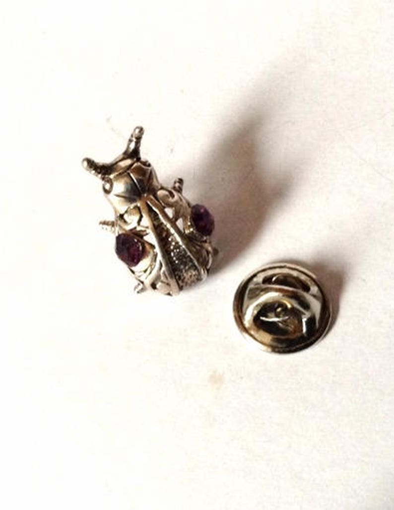 Vintage Beetle Pin Vintage Beetle Brooch Sterling Silver Beetle Pin ...