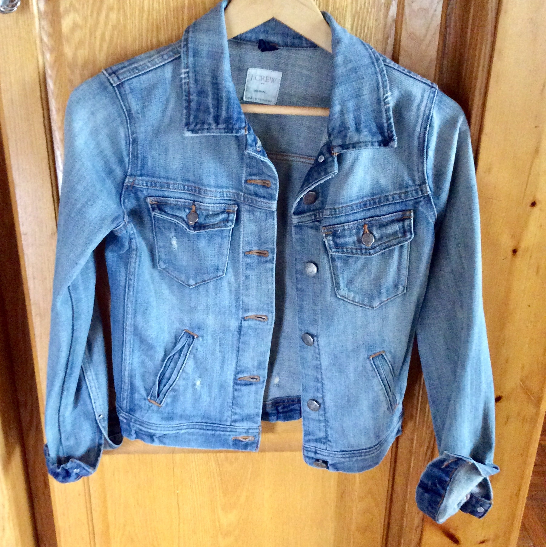 Vintage Jean Jacket Sz Med Time to Change Brand Jean Jacket J Crew ...