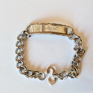Silver I.D. Bracelet- David Nameplate Bracelet - Stainless Steel I.D ...