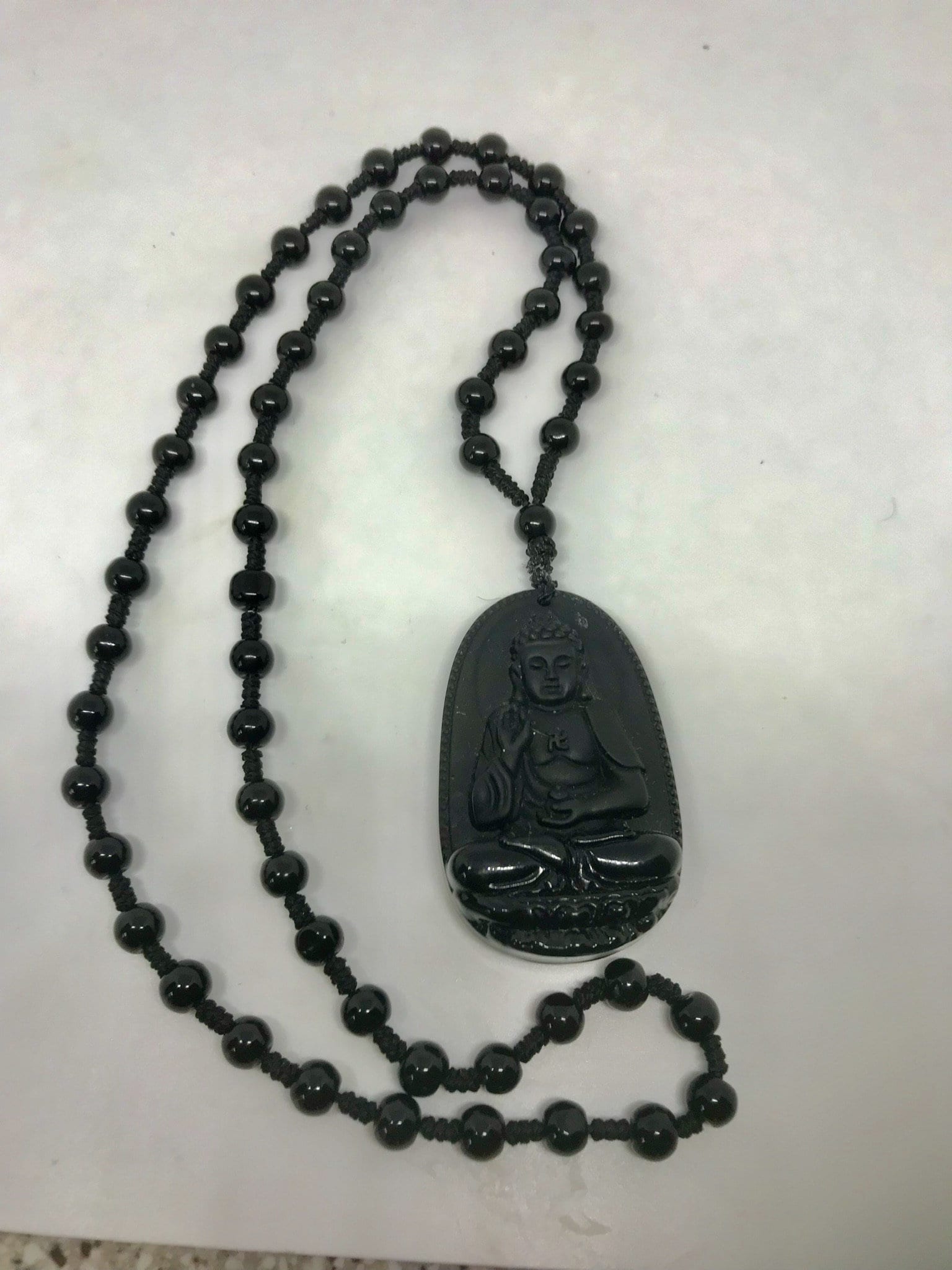 Buddha Necklace - Buddha Pendant- Brown Seedbeed Necklace - Gift for ...