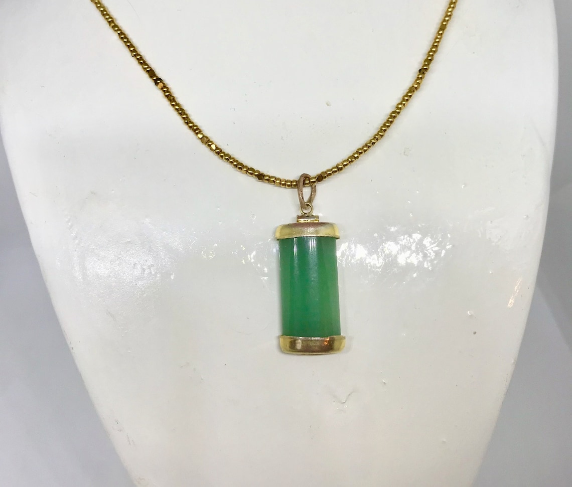 Jade Pendant Authentic Jade Necklace Sterling Jade Necklace | Etsy
