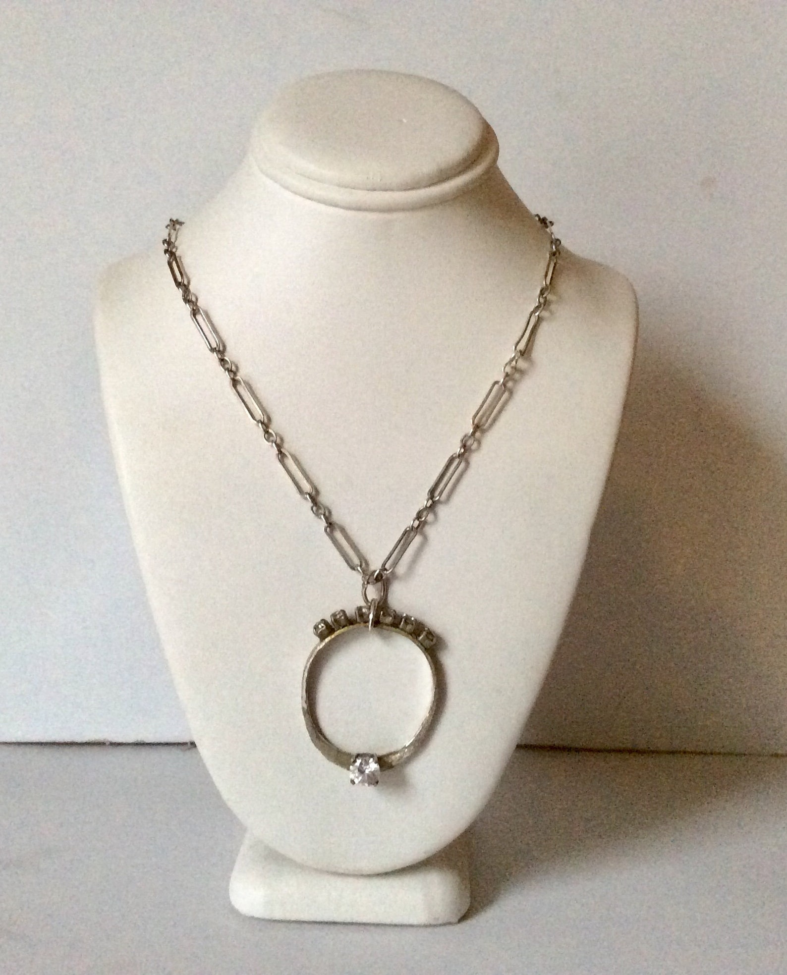 Collar de clip de papel Sterling Sliver collar de collar de - Etsy España