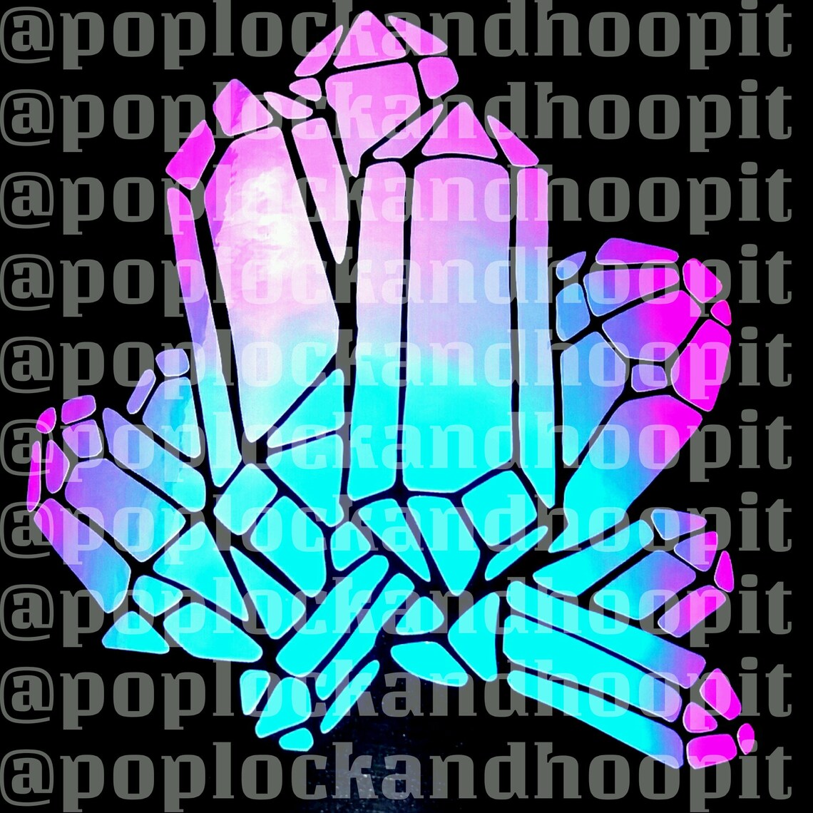 Color Shifting Vinyl Decal Crystals Gems // Natural Crystal // | Etsy