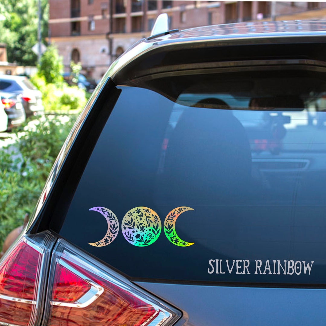 Moon Phases With Floral Cut Outs Vinyl Decal Sticker Indoor Outdoor Use ...