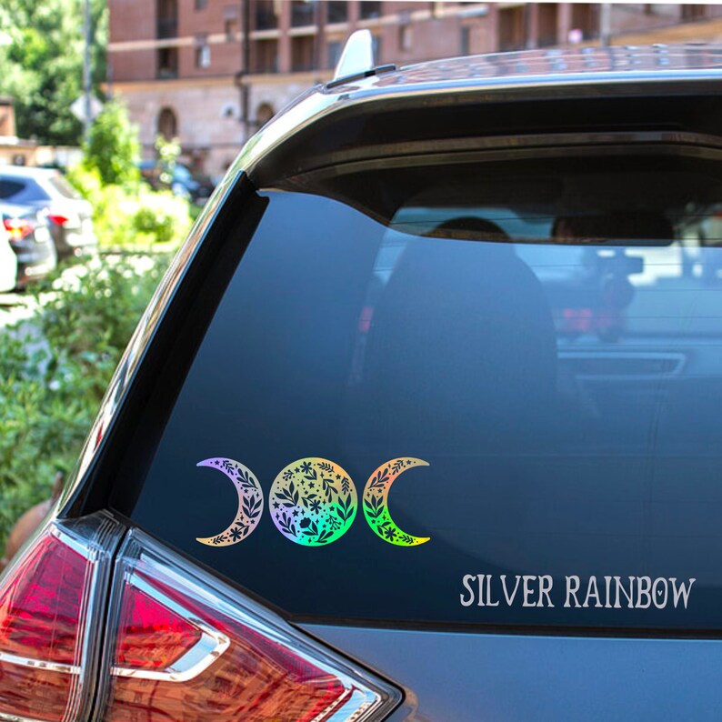 Moon Phases With Floral Cut Outs Vinyl Decal Sticker Indoor - Etsy