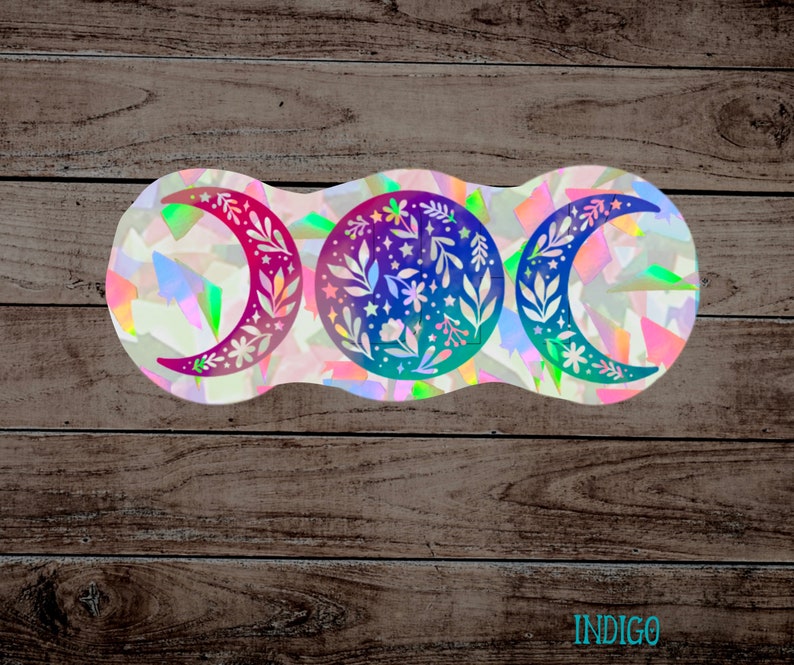 Moon Phases With Floral Cut Outs Suncatcher Sticker - Etsy