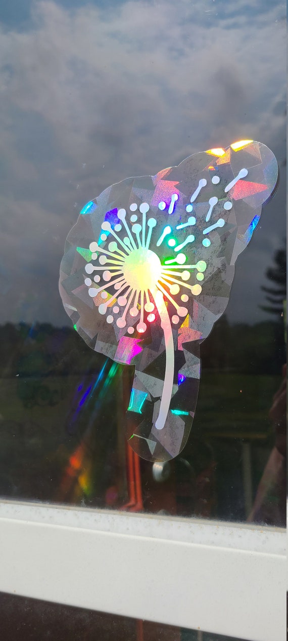 Dandelion // Rainbow Window Film // Cast Rainbows // Easily | Etsy