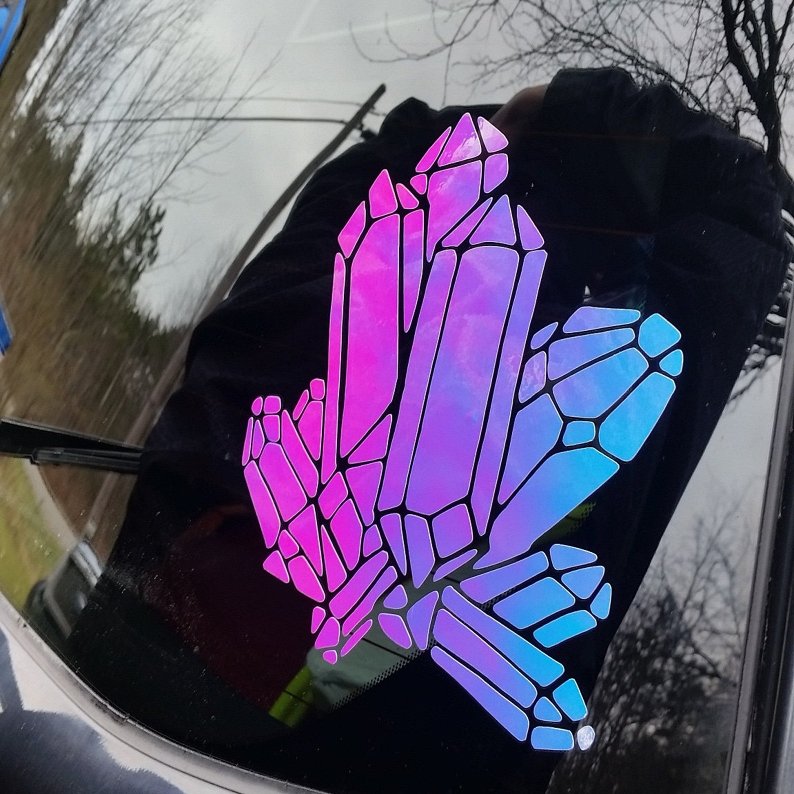 Color Shifting Vinyl Decal Crystals Gems // Natural Crystal // Car ...