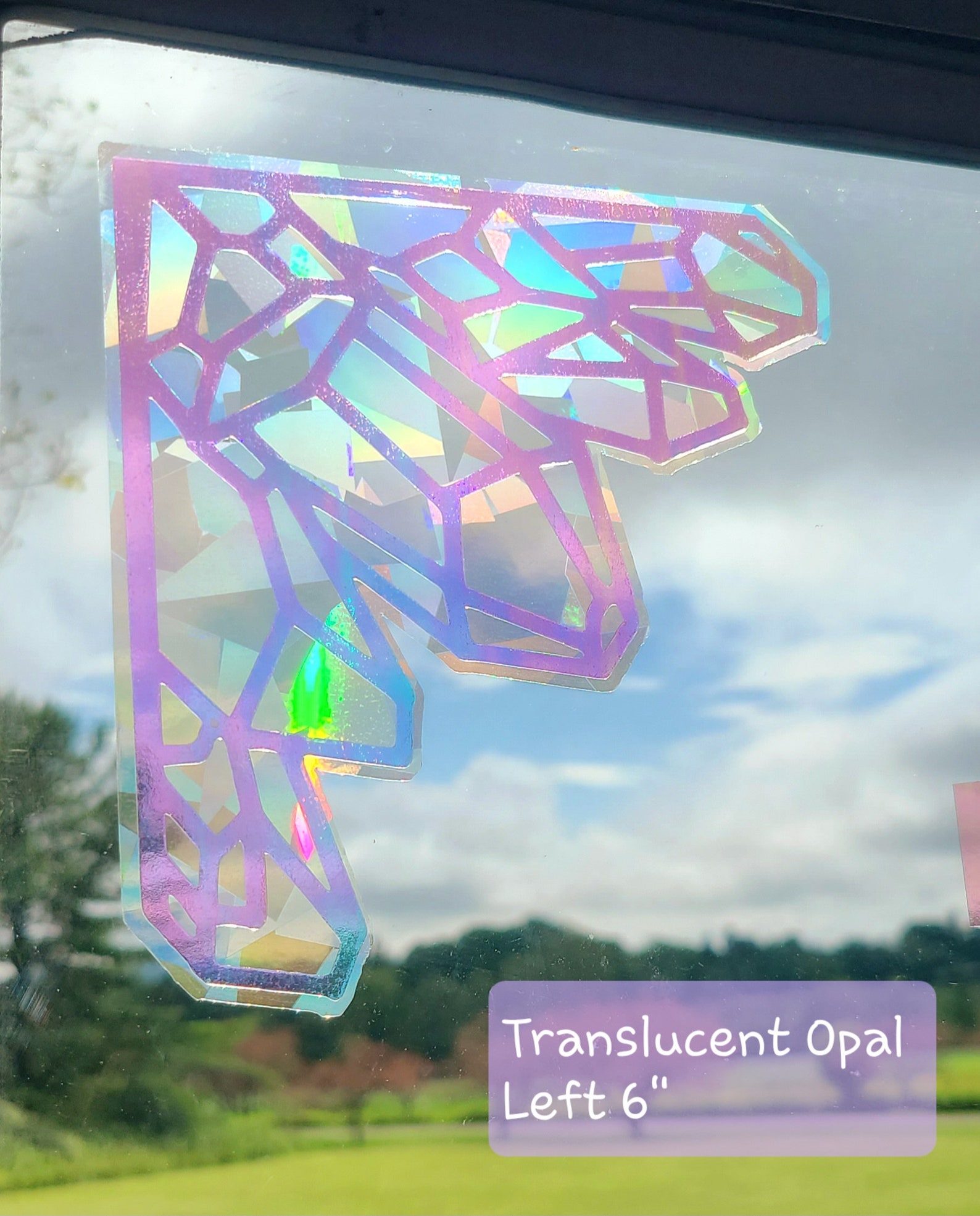 Crystal Corner Sun Catcher // Raw Crystal Gems Decal // - Etsy