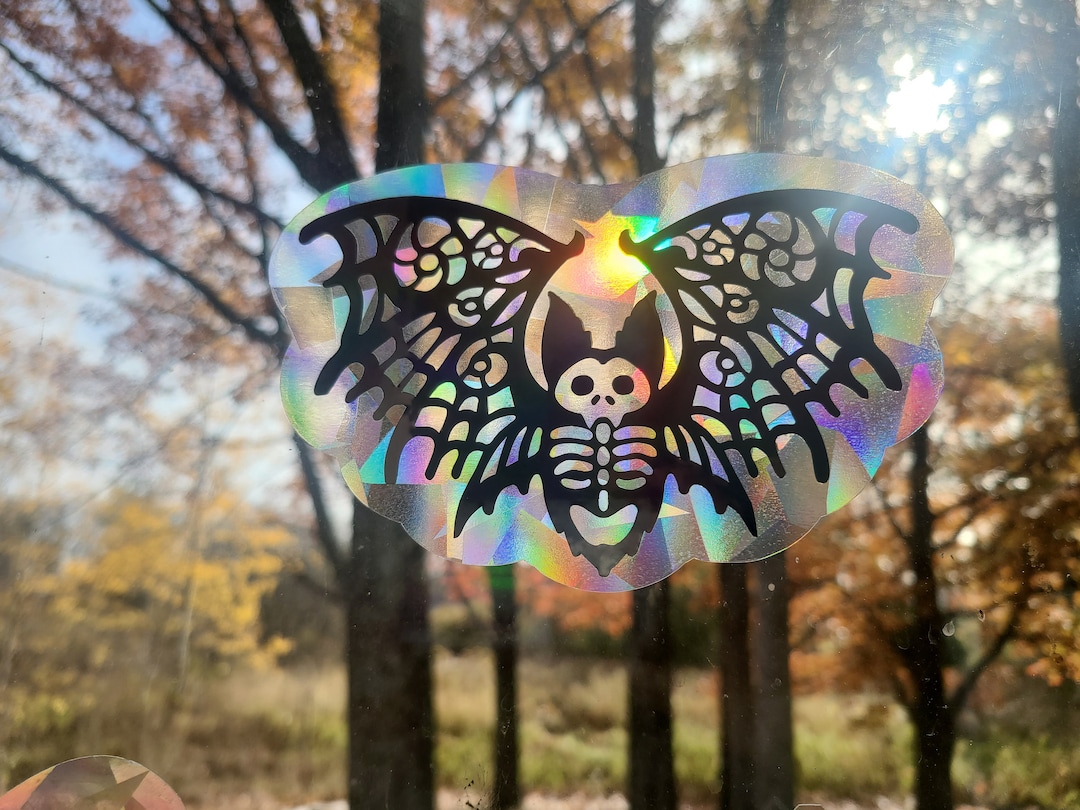 Holographic Bat Suncatcher Window Decal – Spooky Fall Decor - Etsy