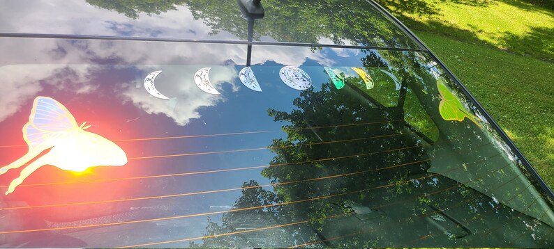 Color Shifting Vinyl Decal Phases of the Moon Sticker // Car - Etsy