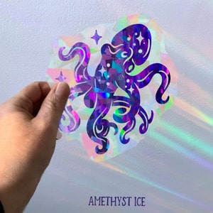 Galactic Octopus Suncatcher Sticker Low Tact Prism Rainbow Maker ...