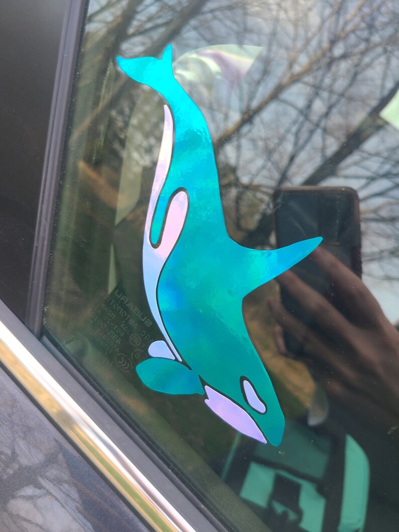 Orca Whale Color Shifting Vinyl Decal Sticker // Car Decal // Window ...