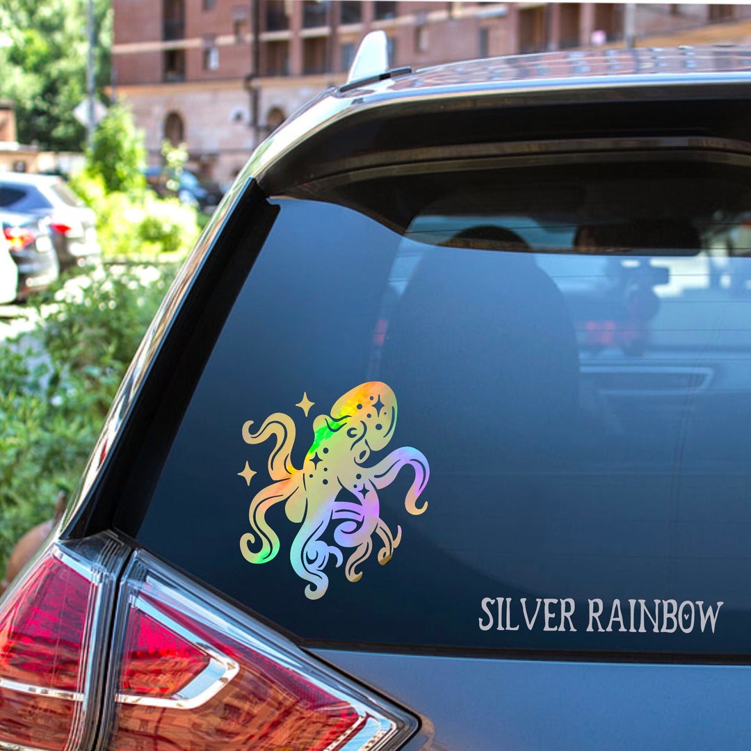 Galactic Octopus Decal Holographic Sticker Waterproof Indoor Outdoor ...