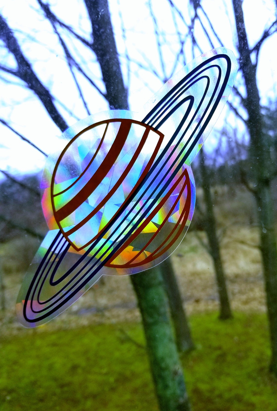 SATURN // Rainbow Window Film // Cast Rainbows // Easily - Etsy