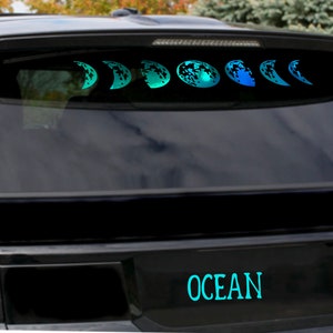 Lunar Phase Faded Decal Holographic Sticker Waterproof Indoor Outdoor ...