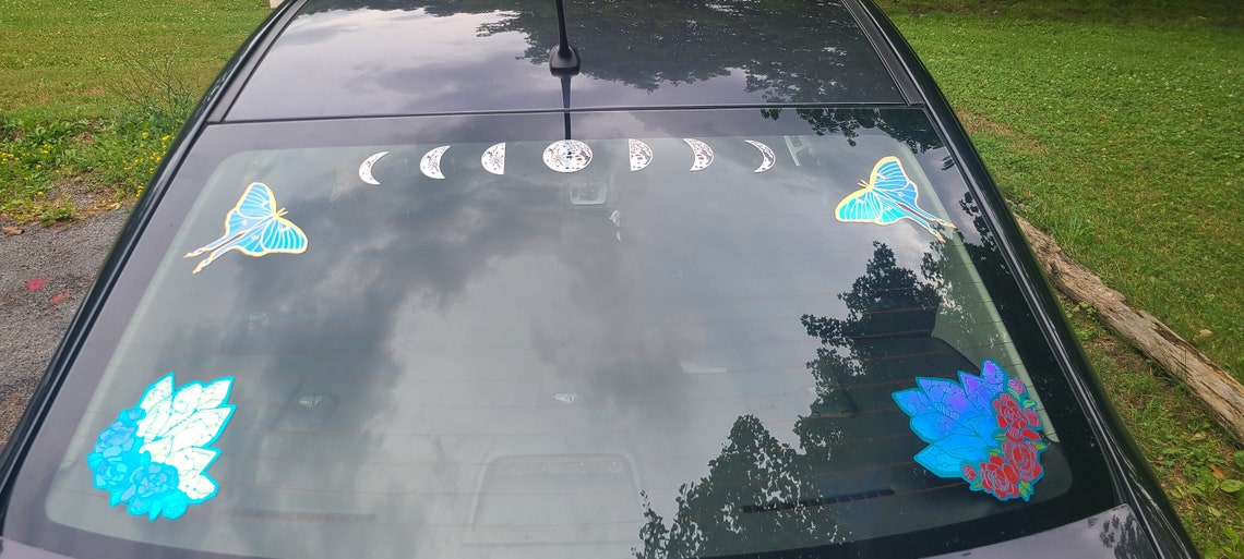 Color Shifting Vinyl Decal Phases of the Moon Sticker // Car - Etsy