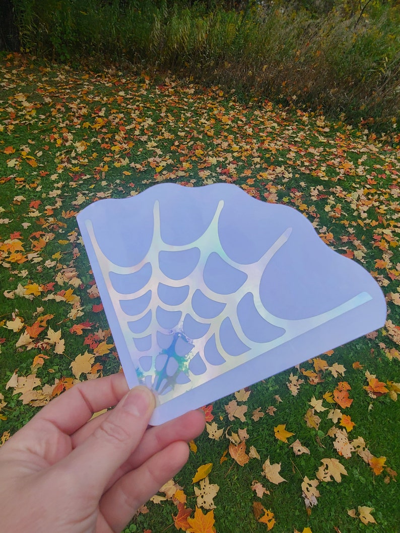 Spider Web Suncatcher Window Decal Prism Sticker Holographic Fall Decor ...