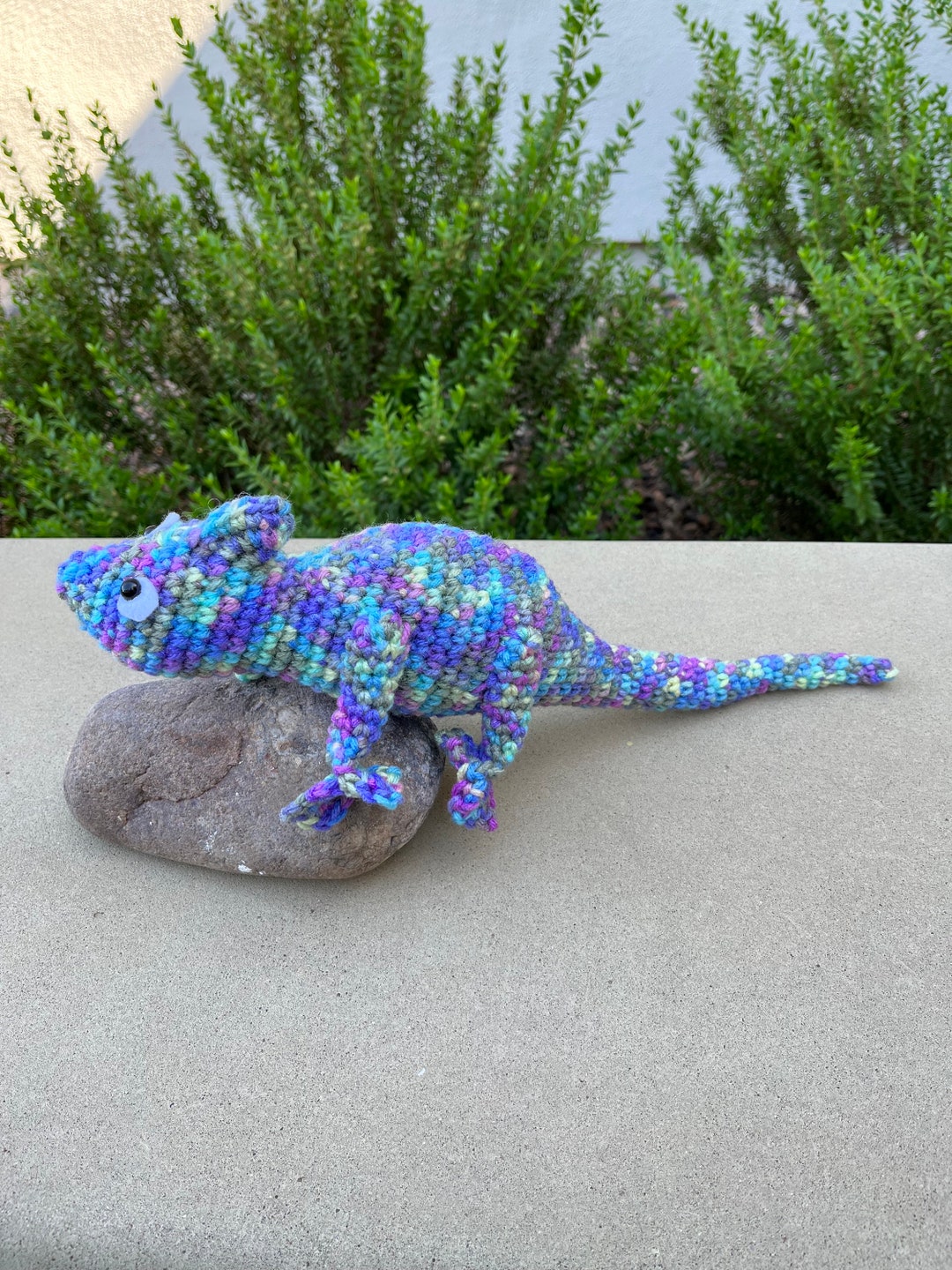 Chameleon Stuffed Toys Handmade Crocheted Amigurumi Muticolored—3 to ...