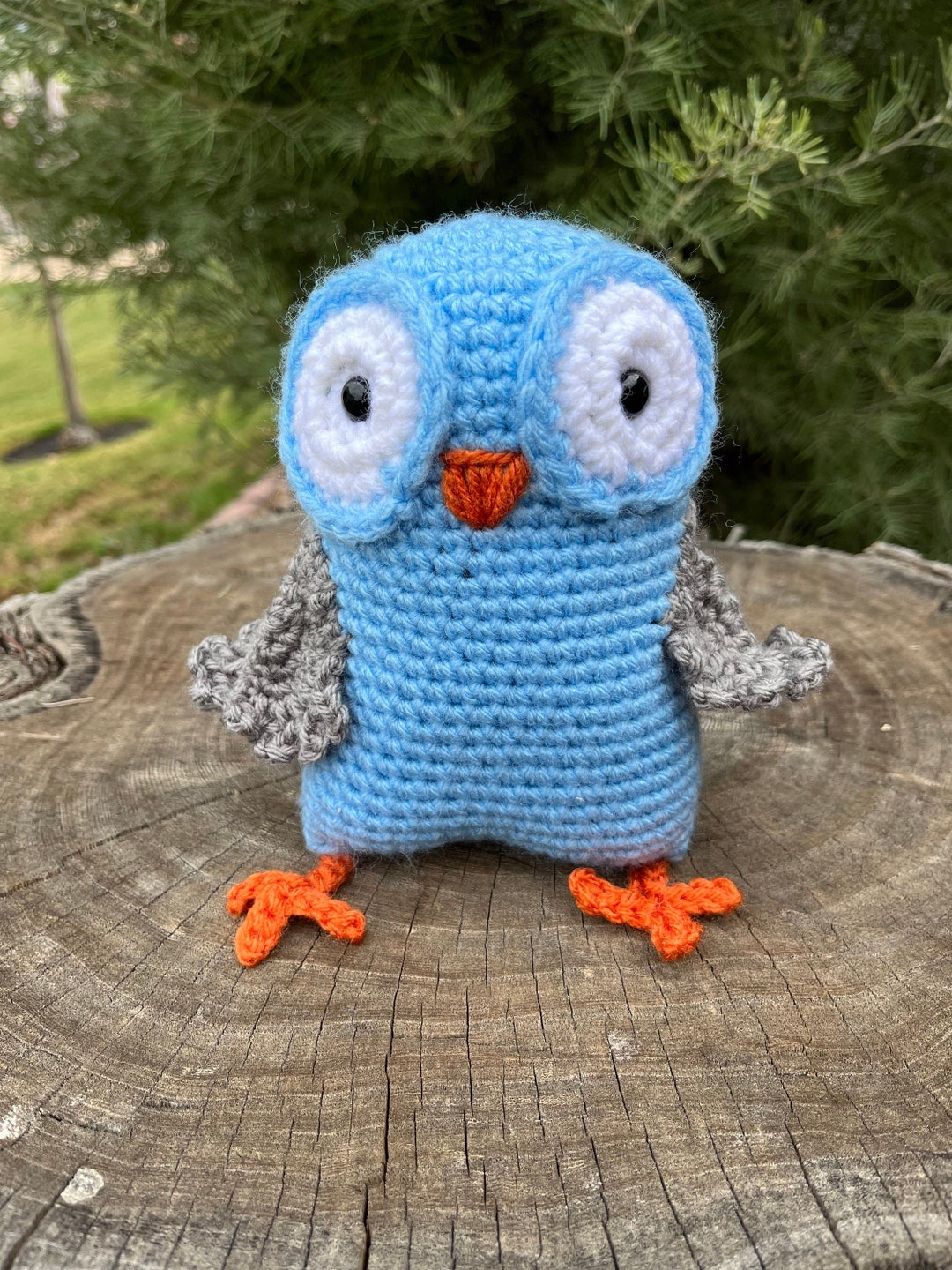 Handmade Crocheted Little Blue Owl Stuffed Animaltoy - Etsy