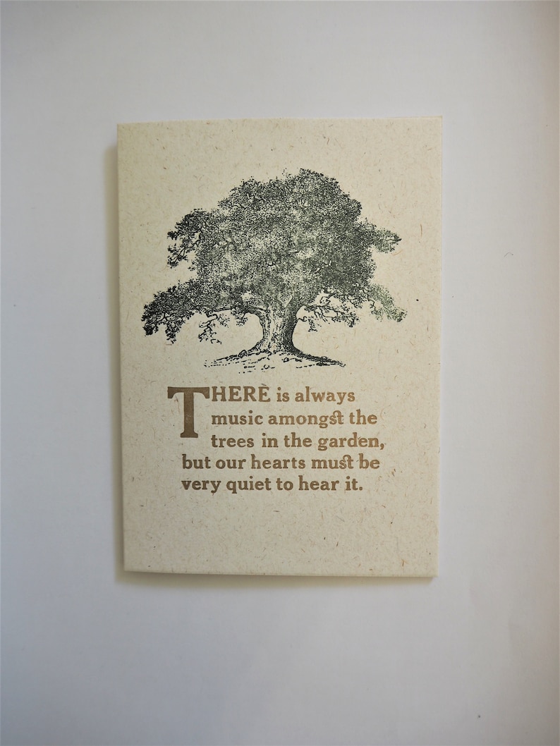 Music Amongst the Trees Letterpress Greetings Card Poetry - Etsy UK