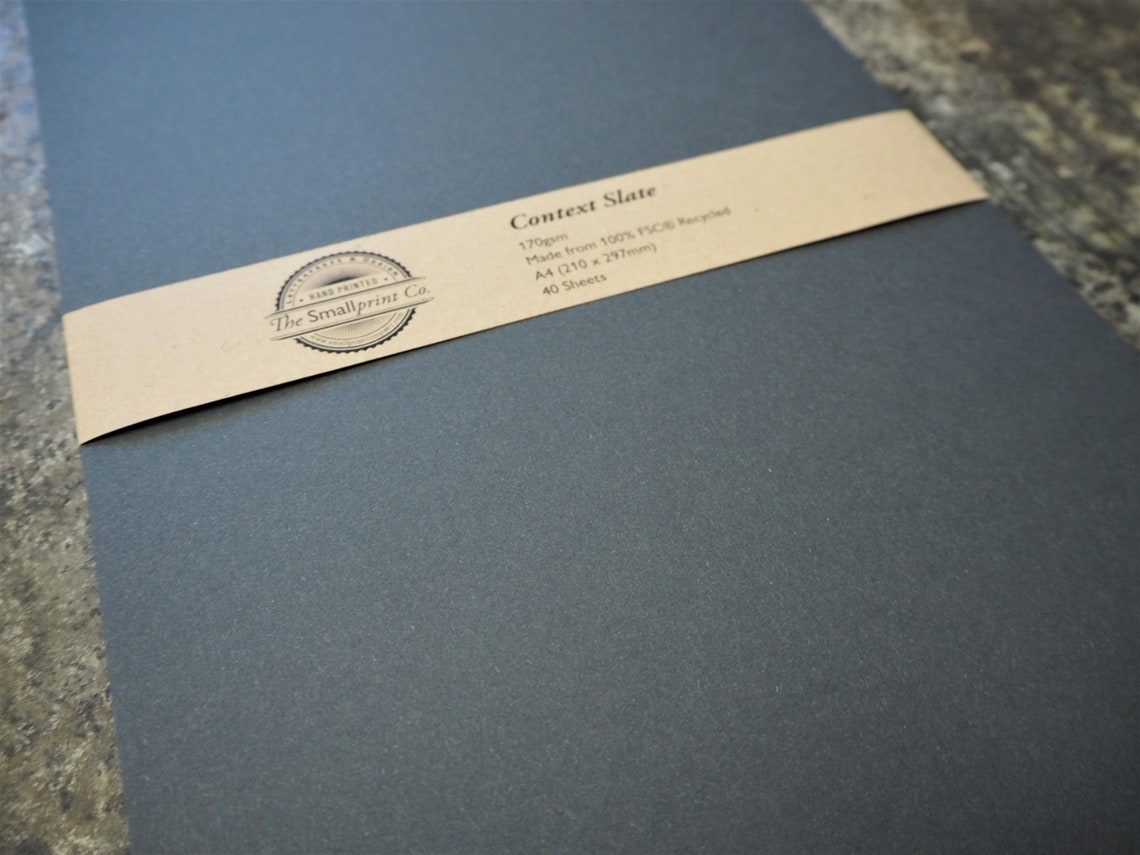 A5 / A4 Slate Grey / Black Plain Paper Packs (170gsm) for Bookbinding ...