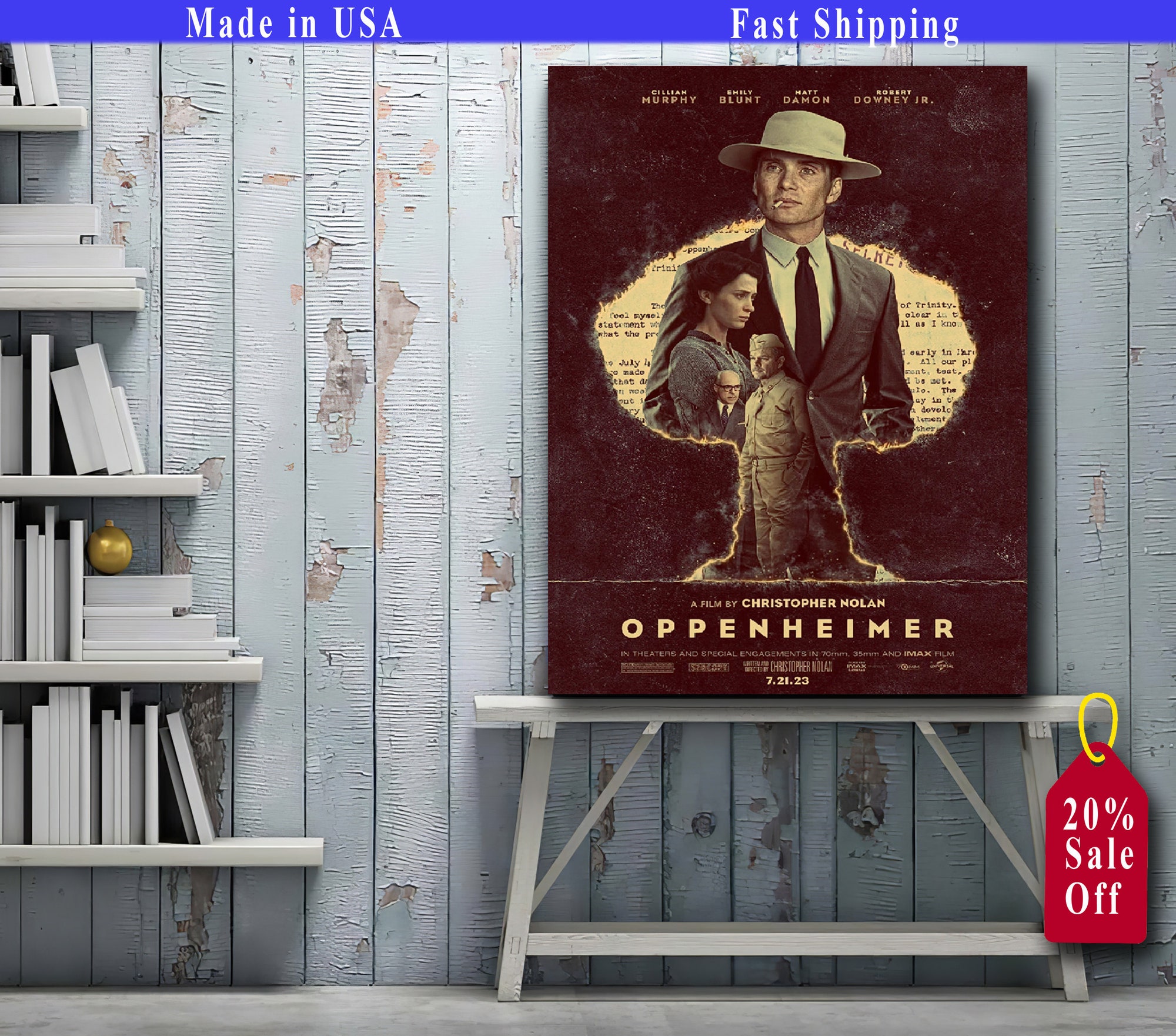 Oppenheimer Movie Poster, Oppenheimer Wall Art Poster, Oppenheimer ...