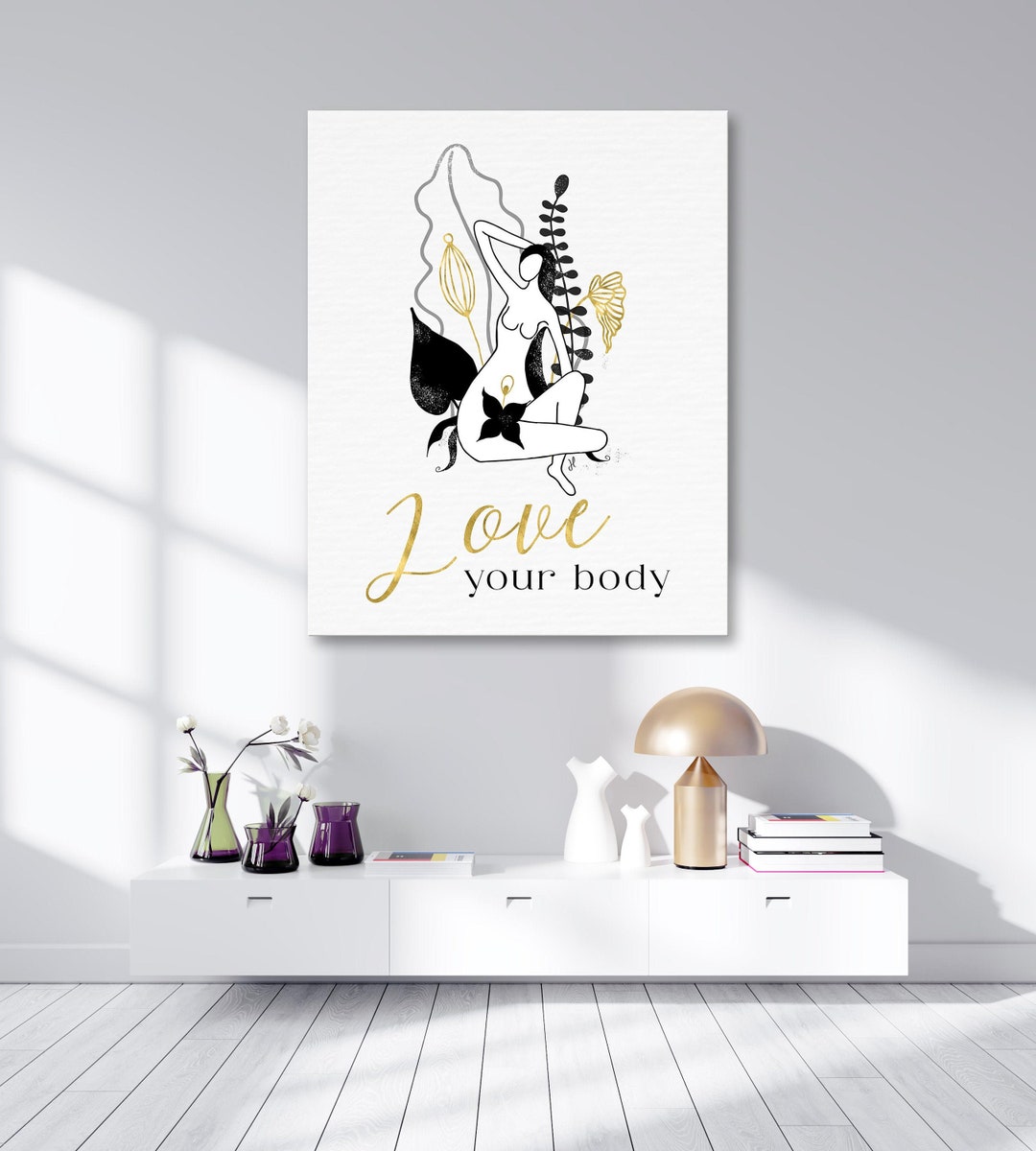 Body Positive Art, Self Love Art, Feminine Art Print, Office Decor for ...