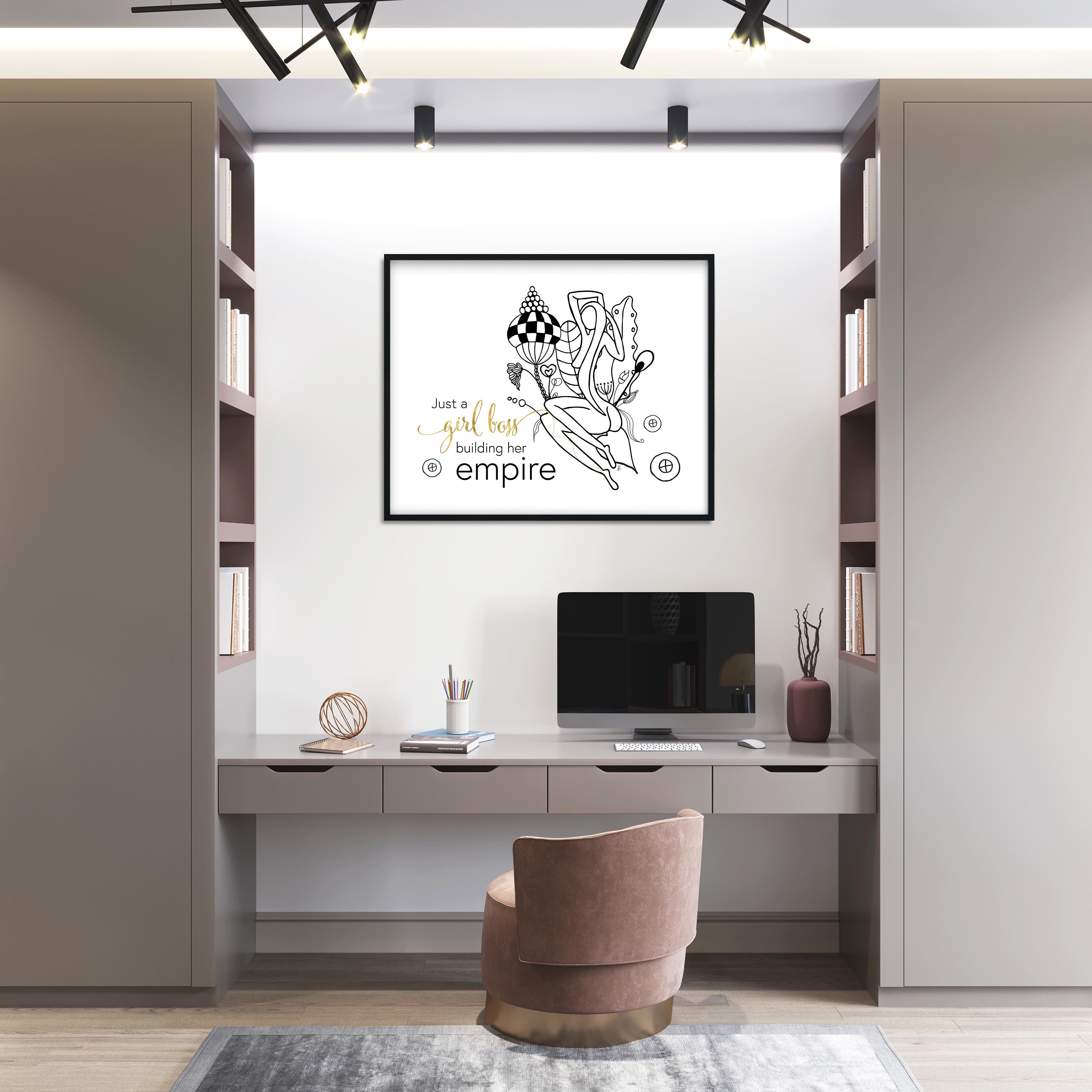 Office Decor for Women Girl Boss Home Office Decor Office - Etsy